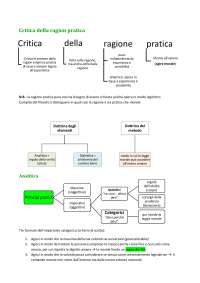 Immanuel Kant - critica della ragion PRATICA, Schemi di Filosofia - Docsity