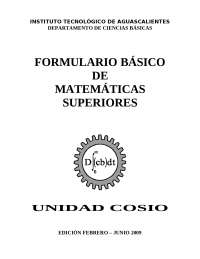 Formulario de Matematica Superior - Docsity