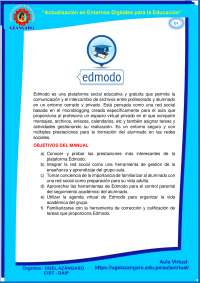 Tutorial de edmodo es una plataforma educativa con un funcionamiento muy similar al de una red ...