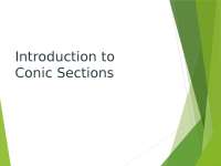 Conic Sections and Types - Docsity