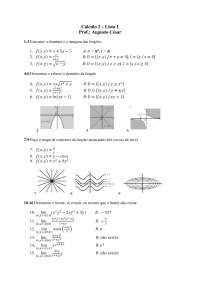 Calculo 2 lista de exercicios respondidos - Docsity