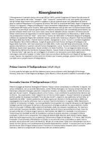 Risorgimento e le tre guerre d'indipendenza - Docsity