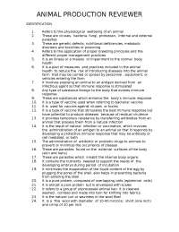 Animal Production Reviewer - Docsity