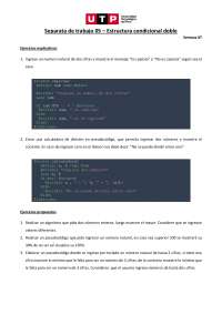 Ejercicios de algoritmo - Docsity