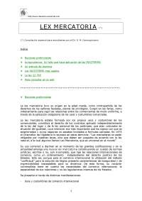 Lex Mercatoria. Castrogiovanni - Docsity