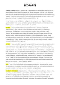 LEOPARDI: PENSIERO, POETICA, OPERE - Docsity