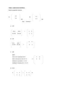 Ejercicios de Matrices - Docsity