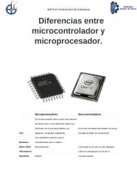 Microcontroladores vs Microprocesadores - Docsity