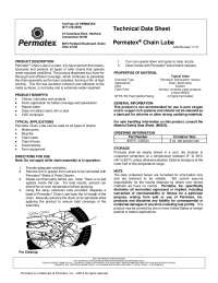 MSDS PERMATEX LUBE CHAIN | Monografías, Ensayos de Química | Docsity