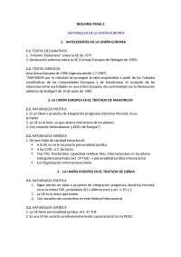 RESUMEN TEMA 2 INSTITUCIONES UNIÓN EUROPEA - Docsity
