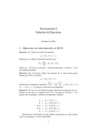 Ejercicios econometria | Ejercicios de Econometría | Docsity