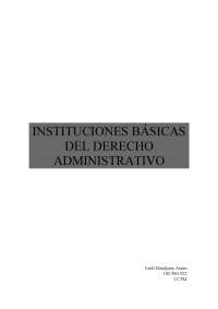 Instituciones básicas del derecho administrativo - Docsity