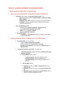 RESUMEN T10 IJUE,LA POLÍTICA EXTERIOR Y DE SEGURIDAD COMÚN - Docsity