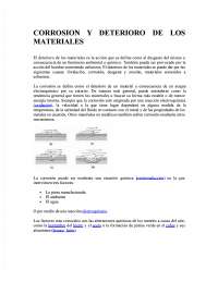 Corrosion deterioro de los materiales - Docsity