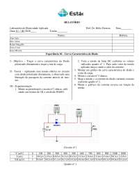 Curva Característica do Diodo - Docsity