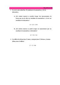 Ejercicios de combinatoria | Ejercicios de Matemáticas - Docsity