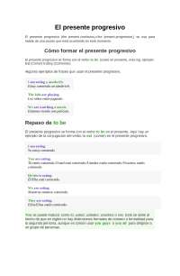 EL PRESENTE PROGRESIVO INGLES - Docsity