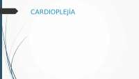 CARDIOPLEJIA. ANESTESIA CARDIOVASCULAR - Docsity