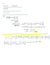 Linear algebra matrix evaluation - Docsity
