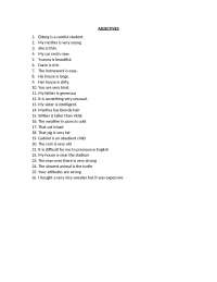 Adjetivos en ingles basico - Docsity