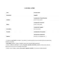 Casi latino schematizzati - Docsity