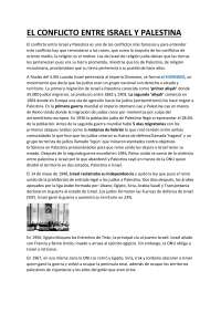 Trabajo sobre el conflicto entre Israel y Palestina - Docsity
