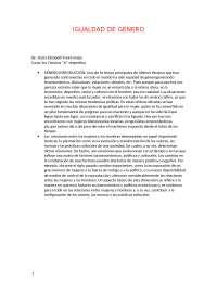 La igualdad de género - Docsity