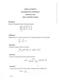 Eserciziario compito Matematica per l'azienda unime - Docsity