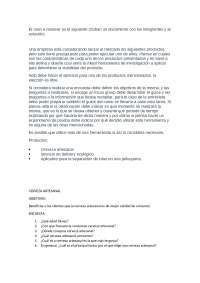 El caso a resolver es el siguiente (Suban un documento con los integra - Docsity