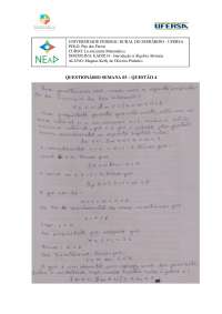 Lista de exercícios sobre Álgebra Abstrata | Exercícios Álgebra | Docsity