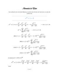 Identidad de Euler demostración por series de potencias - Docsity