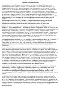 La seconda rivoluzione industriale - Docsity