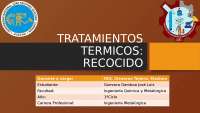 EL RECOCIDO Y SUS TIPOS - Docsity