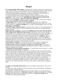 Hegel, opere e pensiero- Filosofia - Docsity