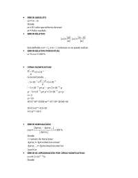 Formulario Metodos numericos - Docsity