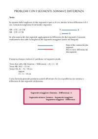 Esercizio svolto su somma e differenza di due segmenti. - Docsity