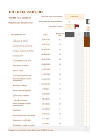 Diagrama de gannt en excel - Docsity