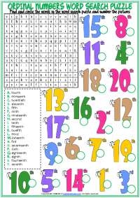 Ordinal numbers vocabulary - Docsity