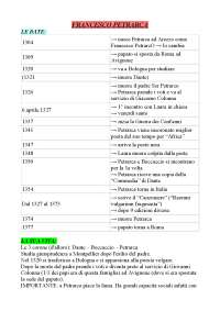 PETRARCA, biografia e alcune poesie - Docsity