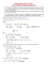 Problemas resueltos sobre reactores químicos ideales | Ejercicios de Ingeniería Química | Docsity