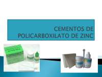 Cementos de policarboxilato de zinc - Docsity