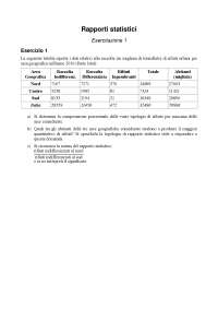Esercizi statistica base | Esercizi di Statistica | Docsity
