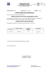 CERTIFICADOS DE MATRICULA - Docsity