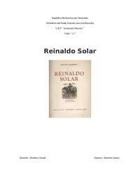 Novela de Reinaldo Solar - Docsity