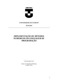 Relatorio metodos numericos - Docsity