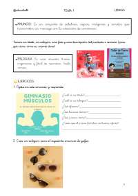 REPASO LENGUA 4º de Primaria TEMA 1 - Docsity