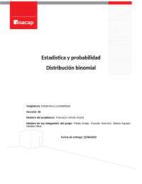 Distribucion binomial - Docsity