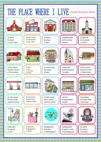 FICHA EJERCICIOS PLACES INGLÉS - Docsity