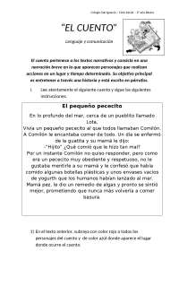 Estructura de un cuento - Docsity