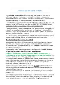Tecniche di laboratorio biologia molecolare: clonaggio del DNA - Docsity